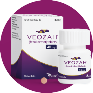 Dosing for VEOZAH® (fezolinetant) 45 mg tablets | For HCPs